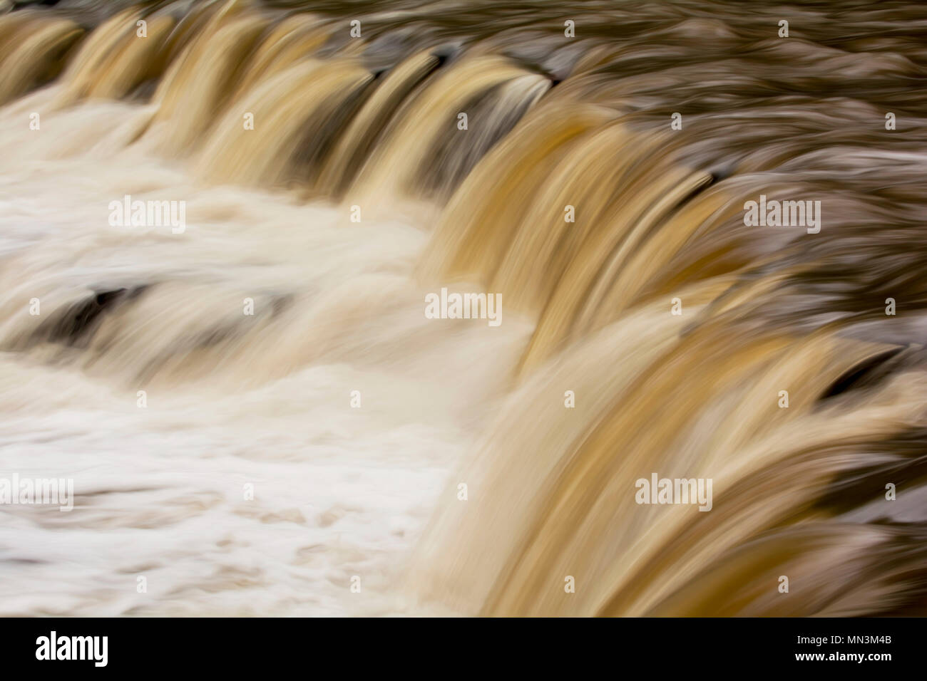Close up of a waterfall during high water flow. Taken with a slow ...