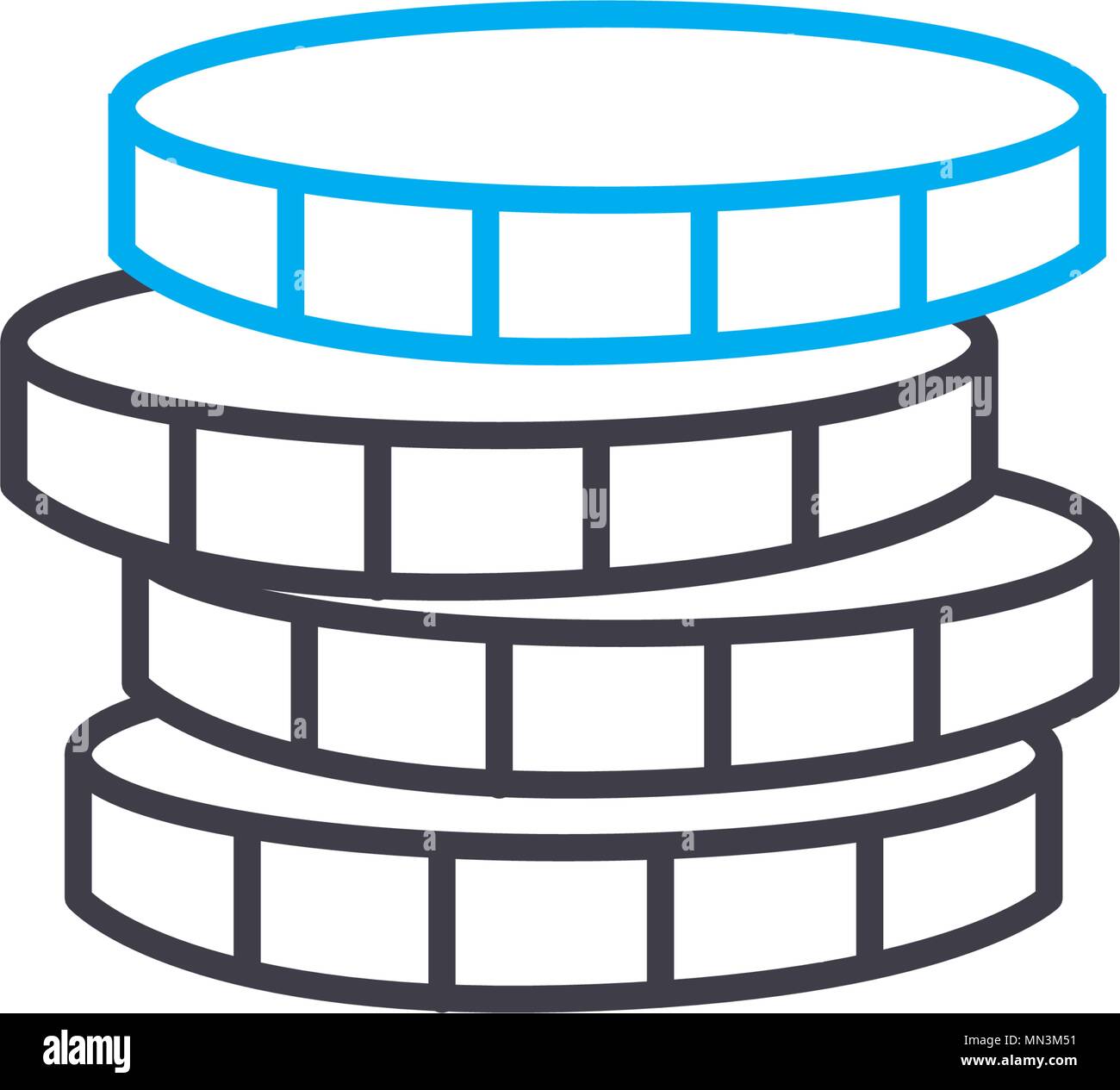 Monetary policy vector thin line stroke icon. Monetary policy 66 ...