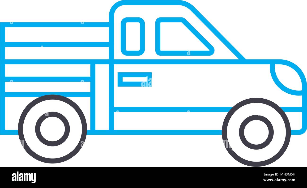 Pick up vector thin line stroke icon. Pick up outline illustration ...