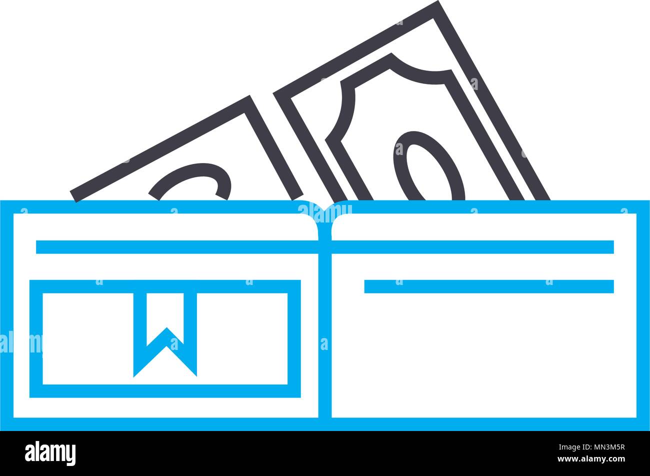 Pocket money vector thin line stroke icon. Pocket money outline ...