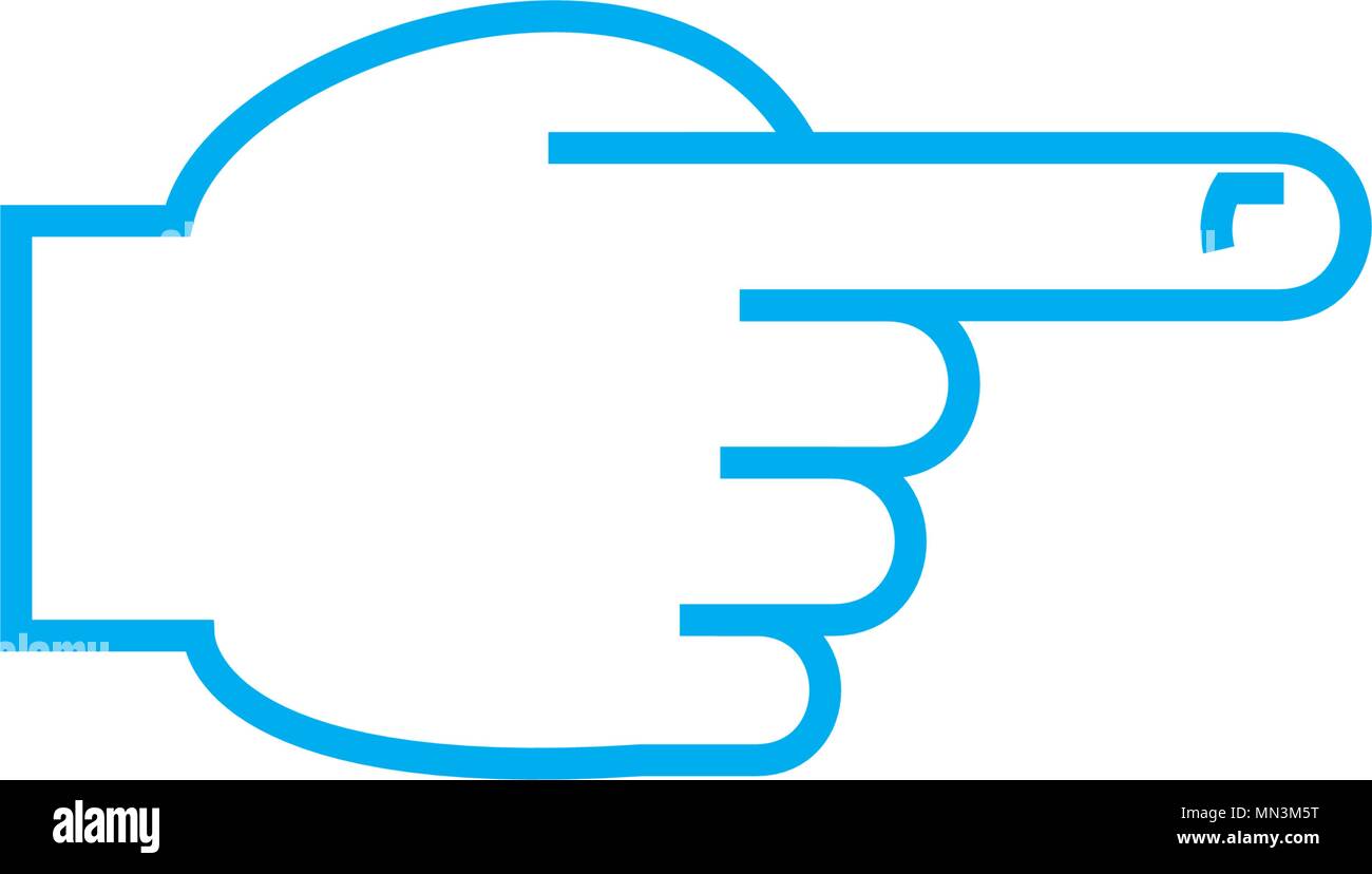 Pointing out the direction vector thin line stroke icon. Pointing out ...