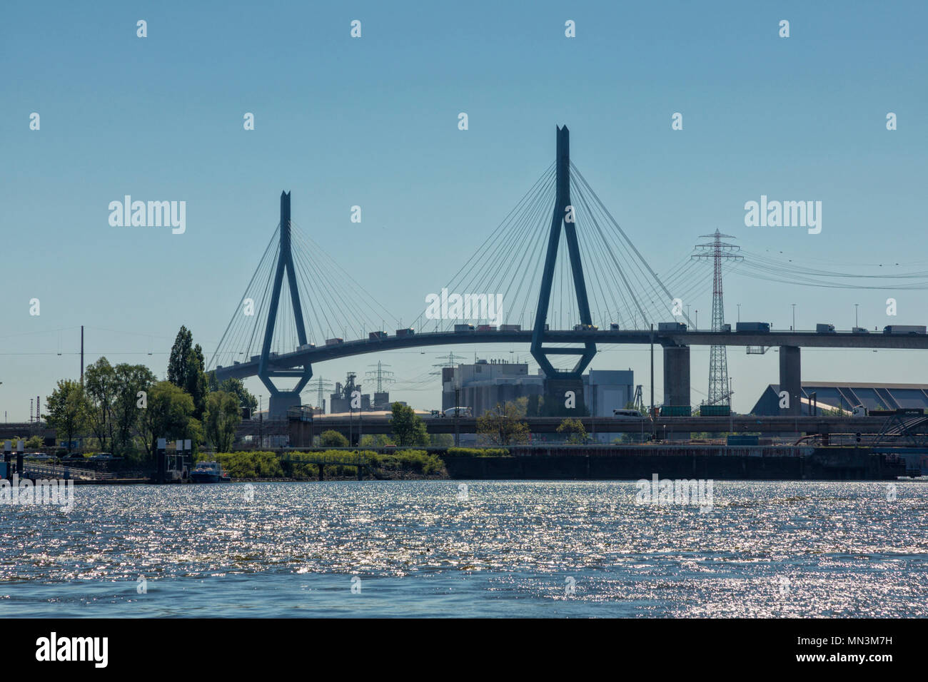 Hamburg elbe river bridge hi-res stock photography and images - Alamy
