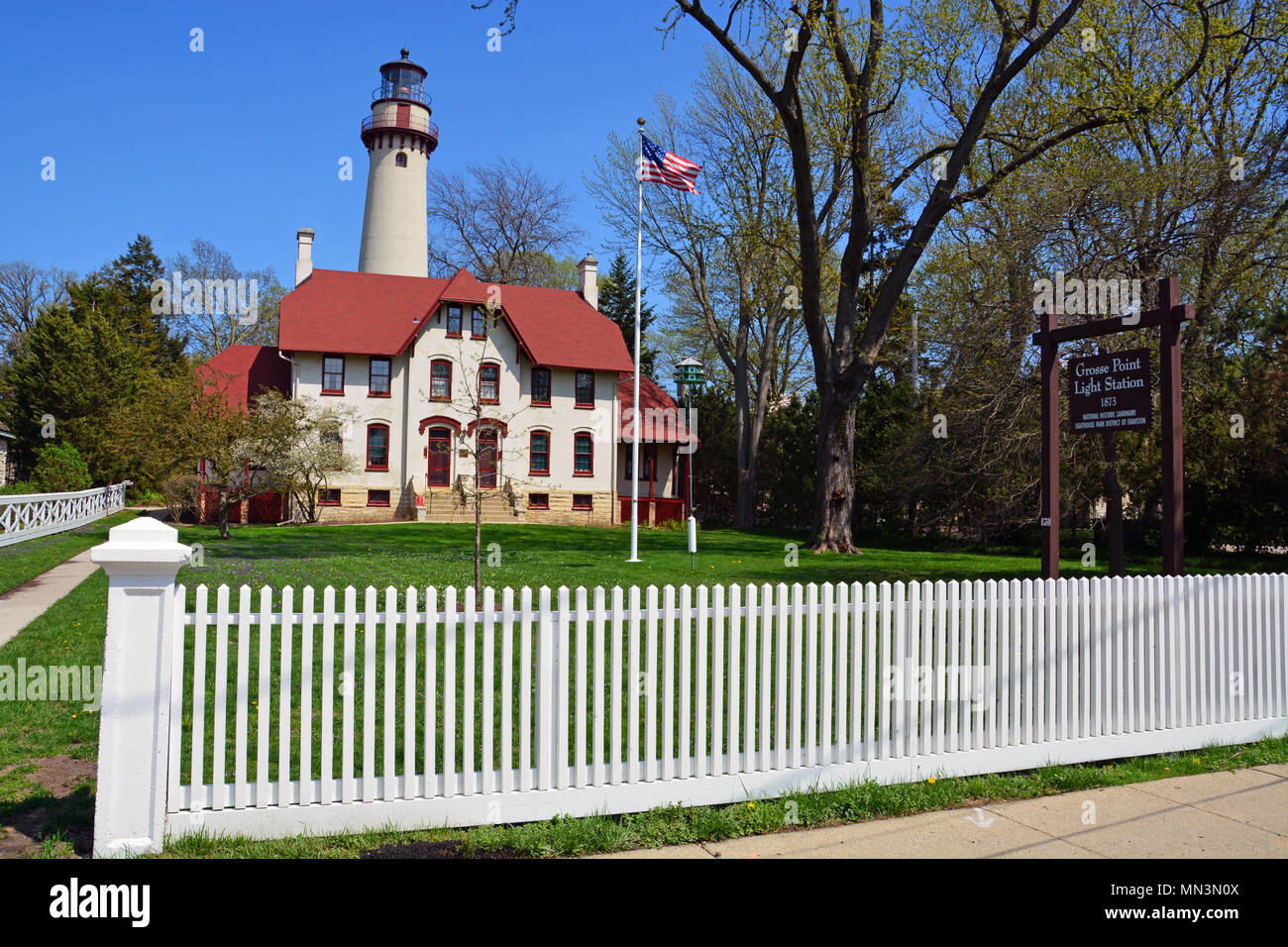 The Grosse Point Light Station was dedicated in 1873 and guided ...