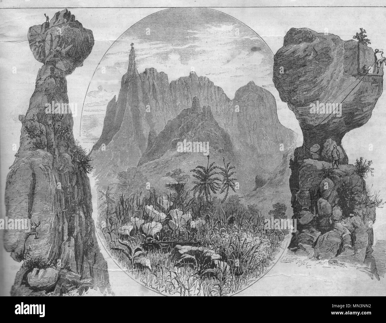 Mauritius. Vintage engraved illustration. Published in magazine in 1900 ...