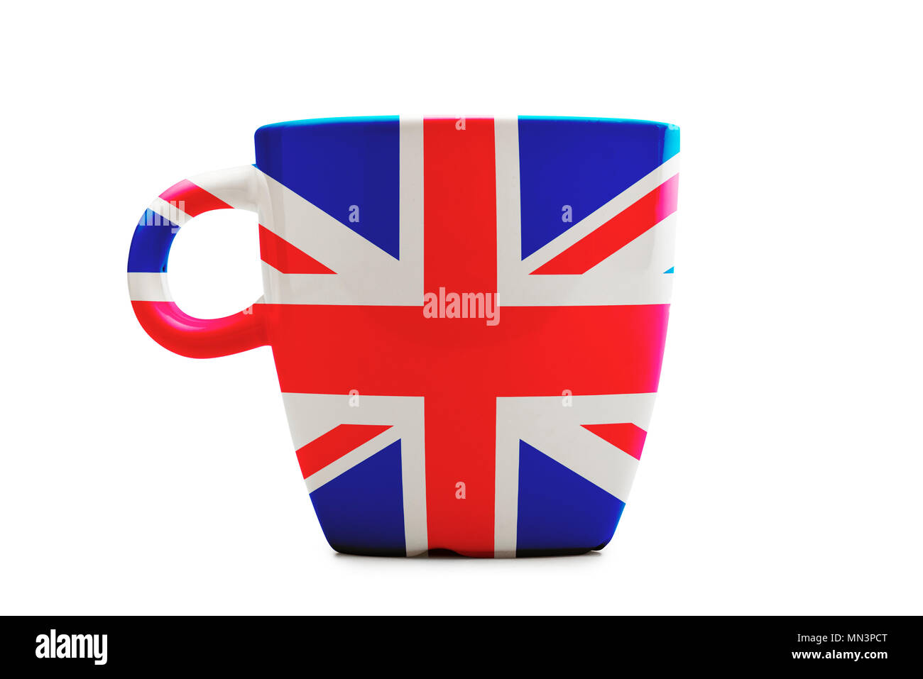 Elegant tea or cafe flagged mug isolated. UK flag Stock Photo - Alamy