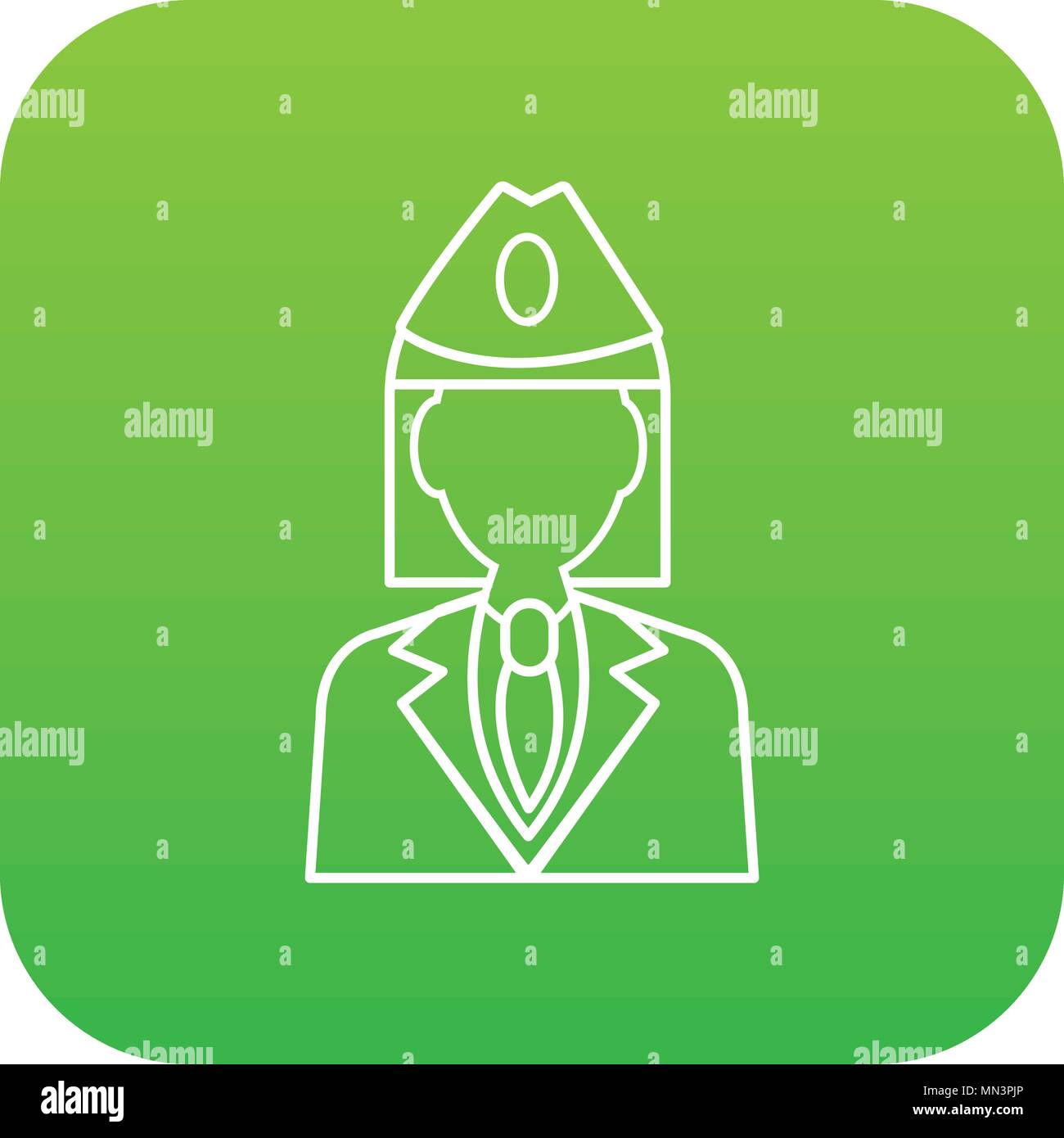 Train conductor icon green vector Stock Vector Image & Art - Alamy