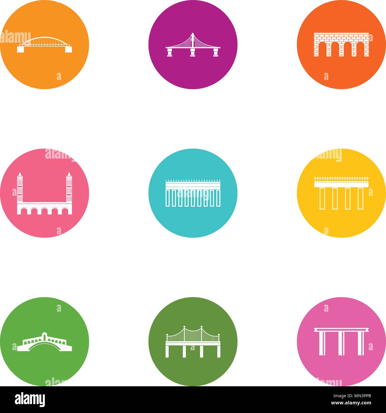 Overcoming icons set, flat style Stock Vector Image & Art - Alamy