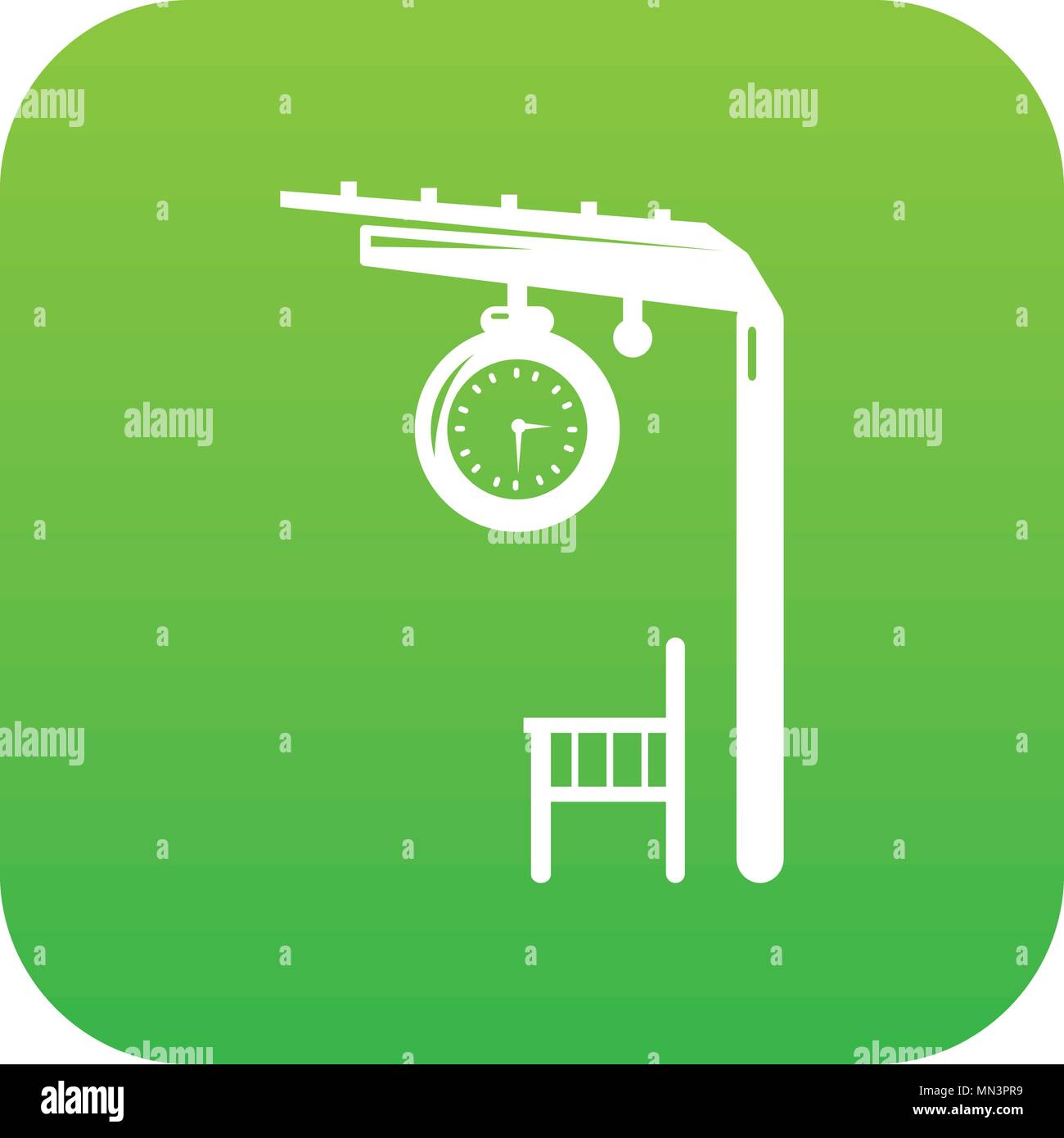 Platform railway icon green vector Stock Vector Image & Art - Alamy