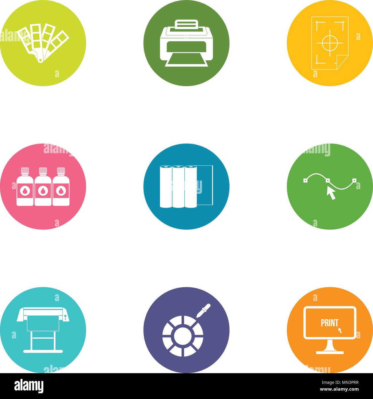 New fence icons set, flat style Stock Vector Image & Art - Alamy