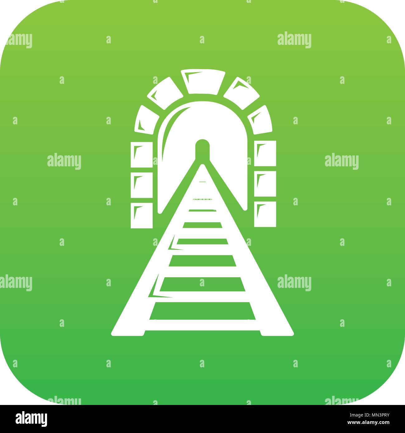 Railway tunnel icon green vector Stock Vector Image & Art - Alamy