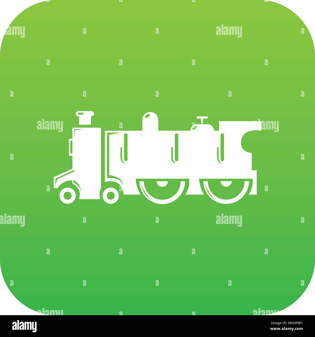 Old steam locomotive icon green vector Stock Vector Image & Art - Alamy