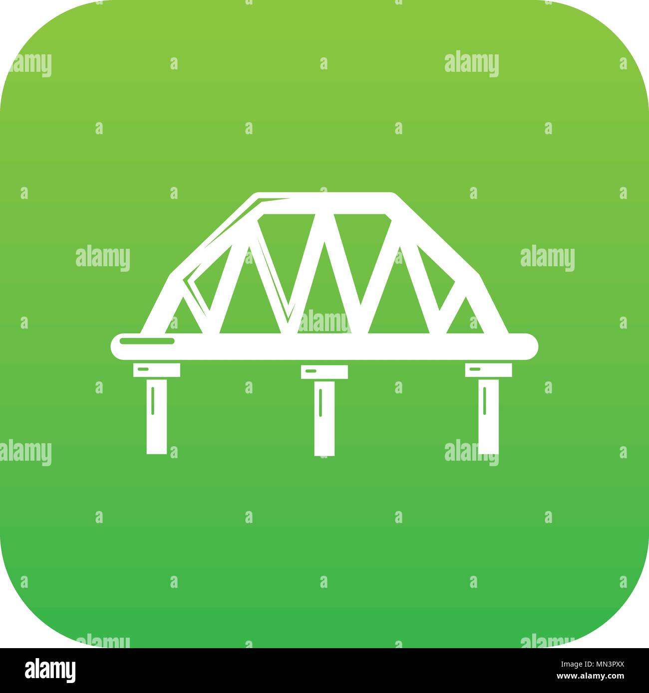 Arched train bridge icon green vector Stock Vector Image & Art - Alamy