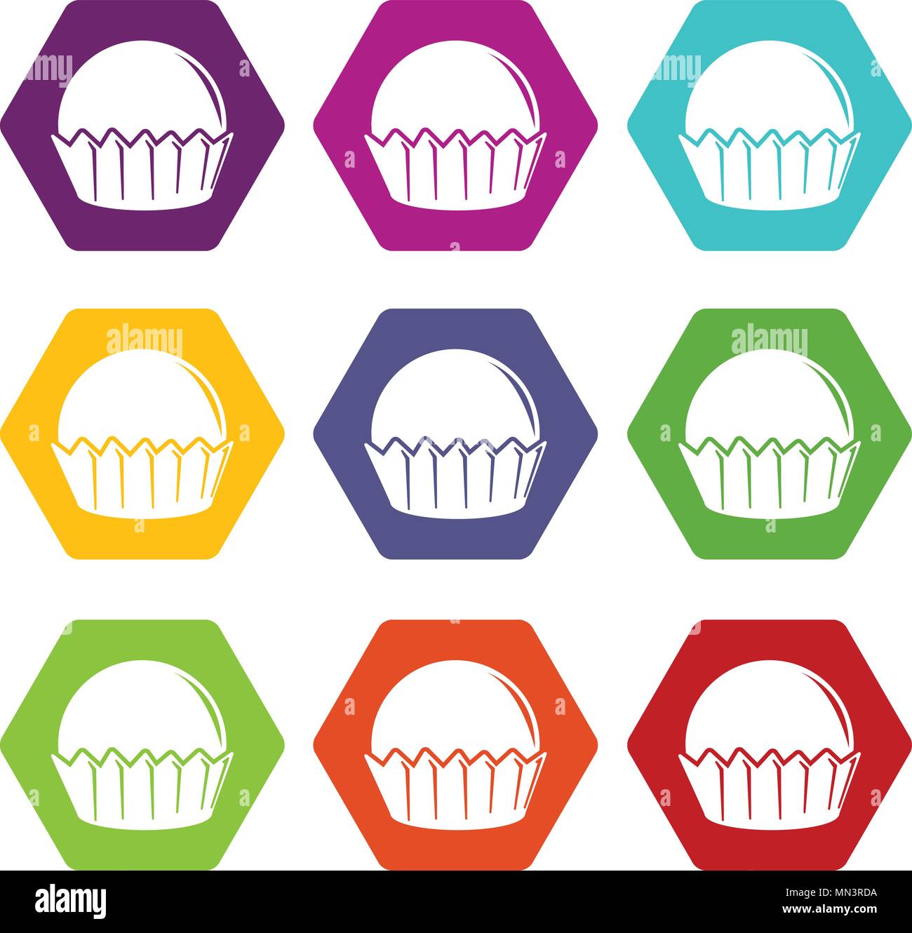 Cupcake icons set 9 vector Stock Vector Image & Art - Alamy