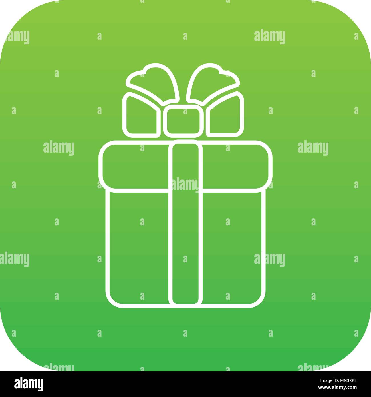 Gift box icon green vector Stock Vector Image & Art - Alamy