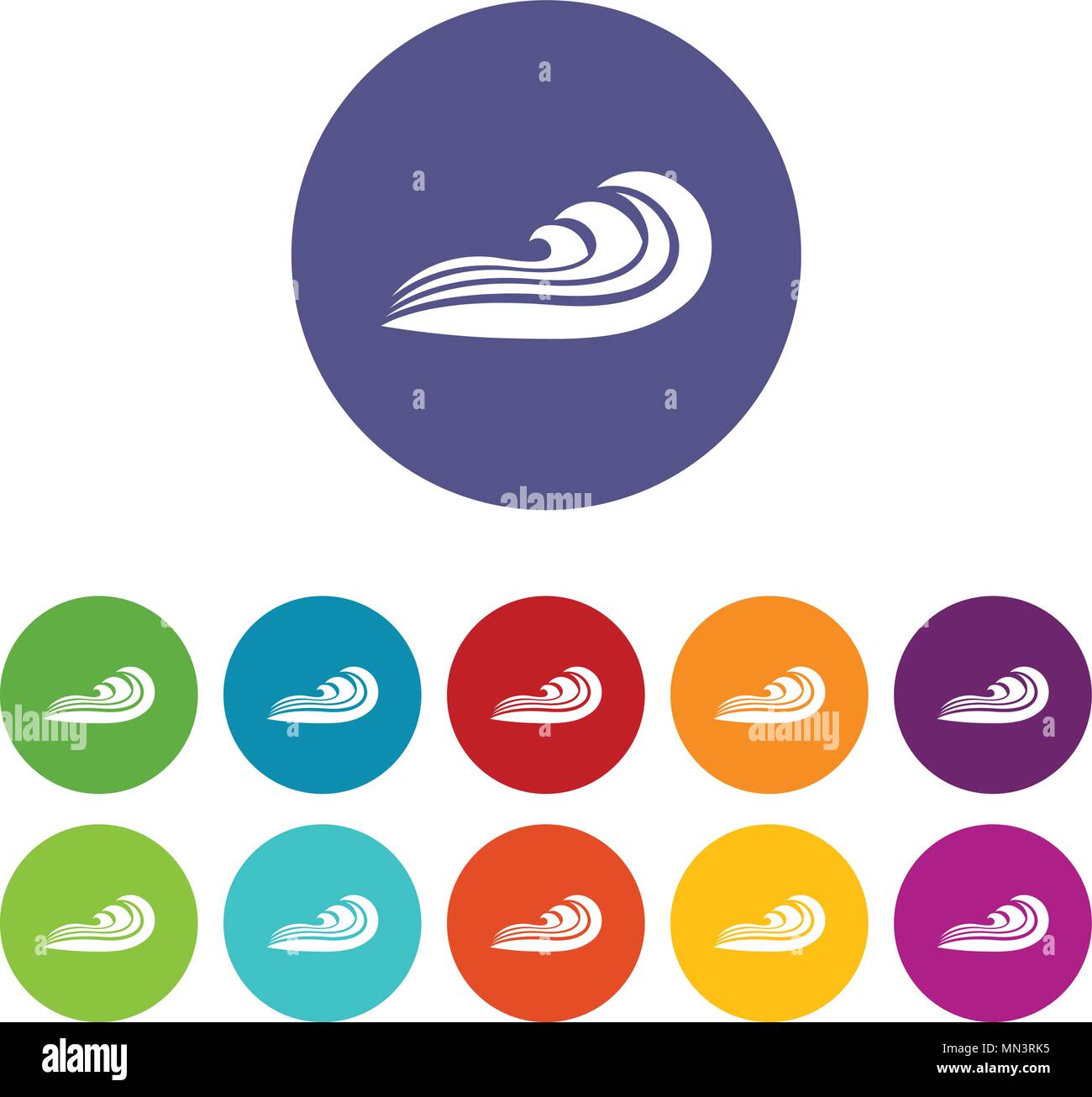 Wave icon, simple style Stock Vector Image & Art - Alamy