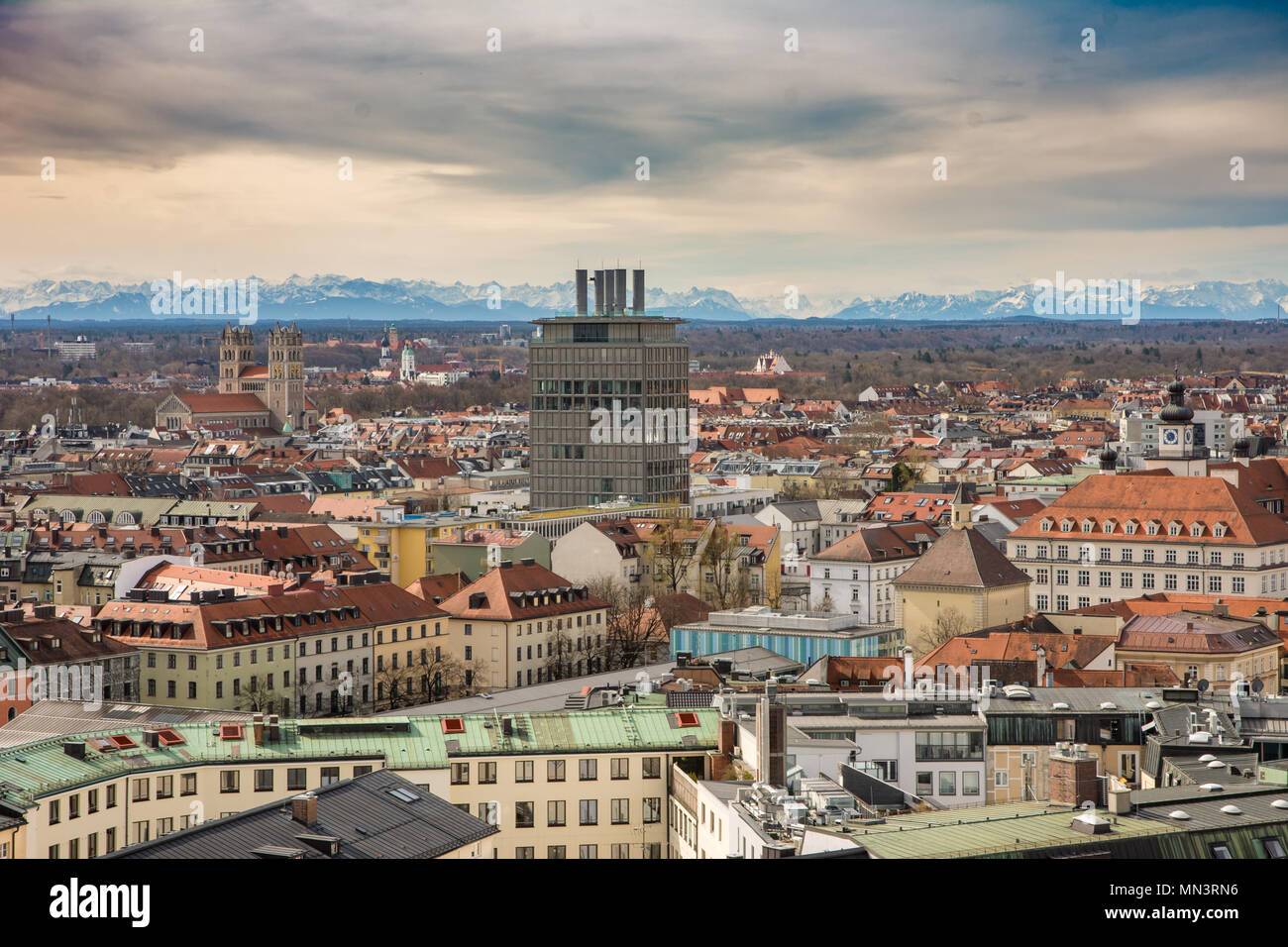Aerial view over the city of Munich (Bavaria, Germany Stock Photo - Alamy
