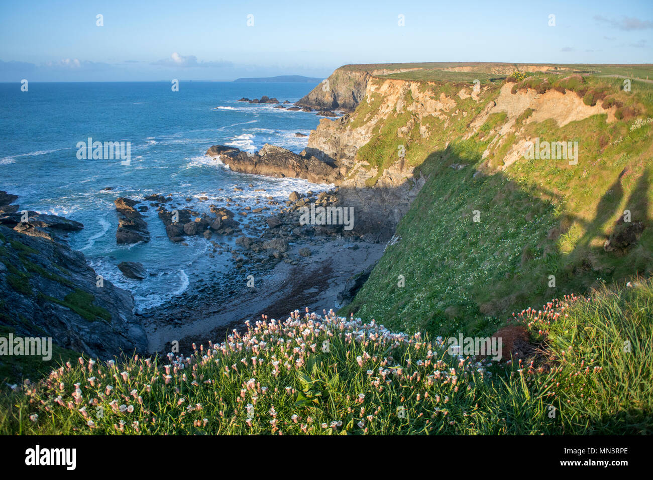 English british cornish rocky coast coastal cliff cliffs hi-res stock ...