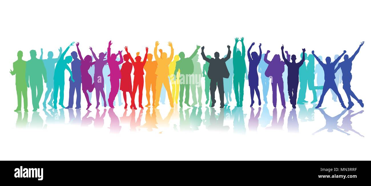 People celebrate together, illustration Stock Vector Image & Art - Alamy