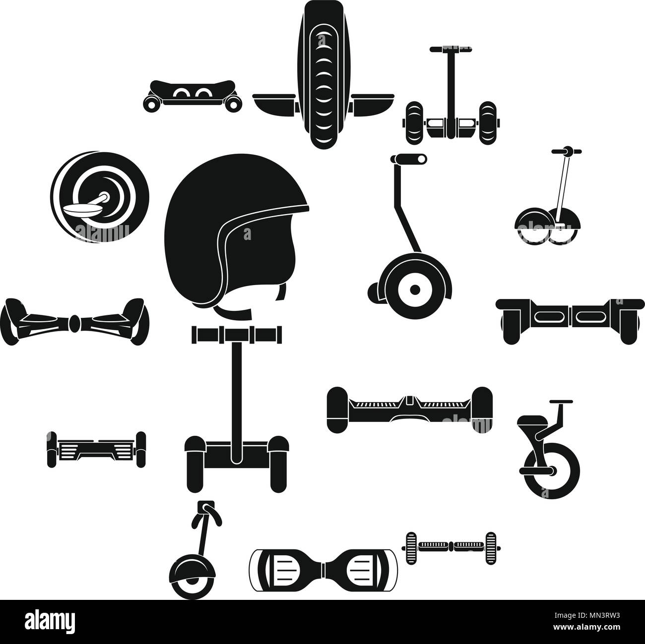 Rental icons set simple hi-res stock photography and images - Alamy