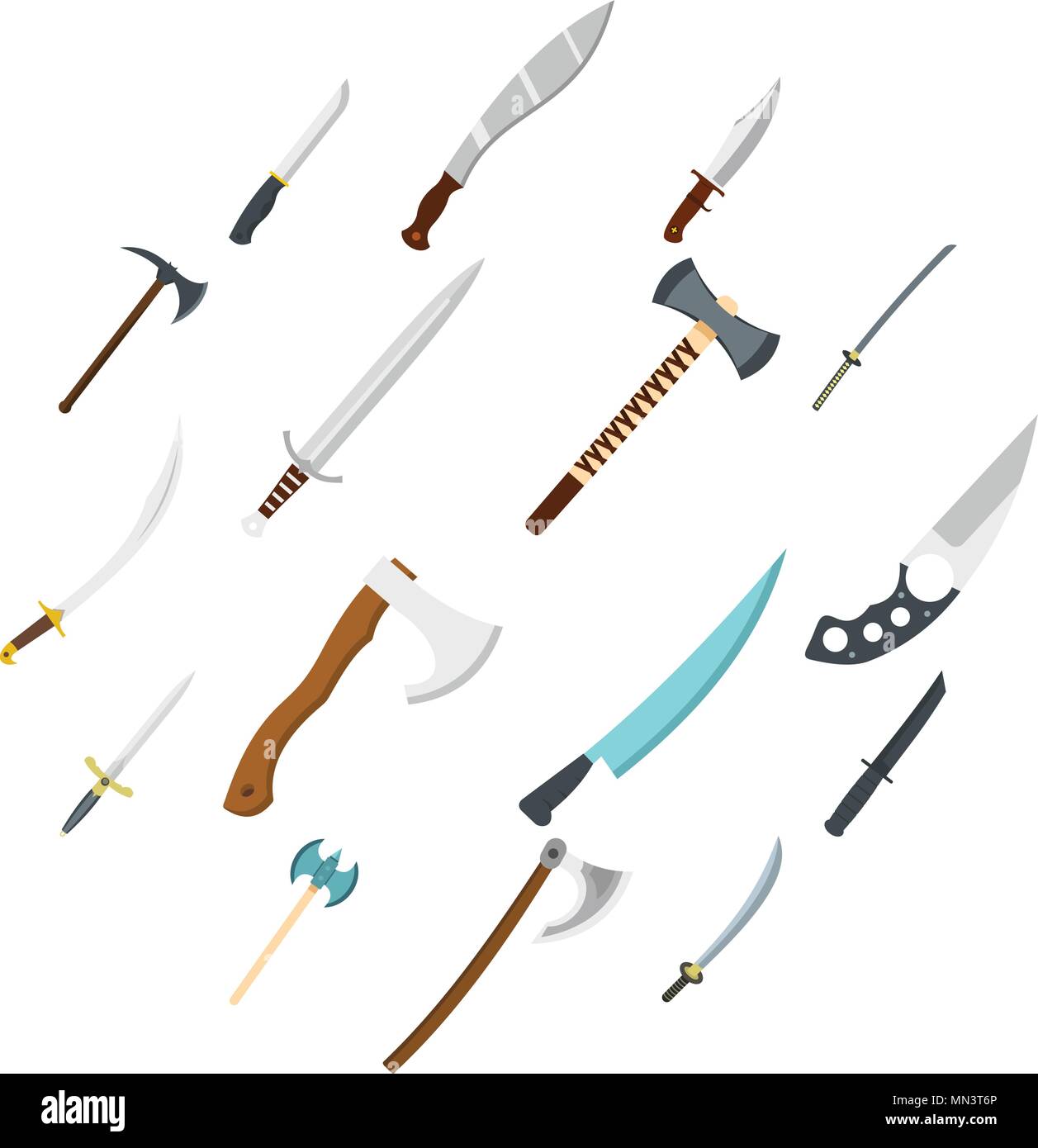 Steel arms symbols icons set in flat style Stock Vector Image & Art - Alamy