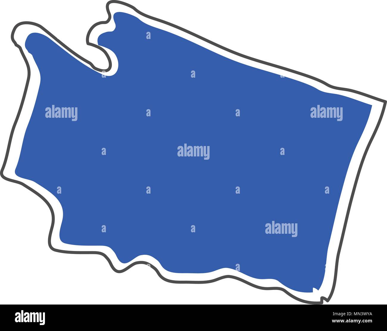 Political map washington state Stock Vector Images - Alamy
