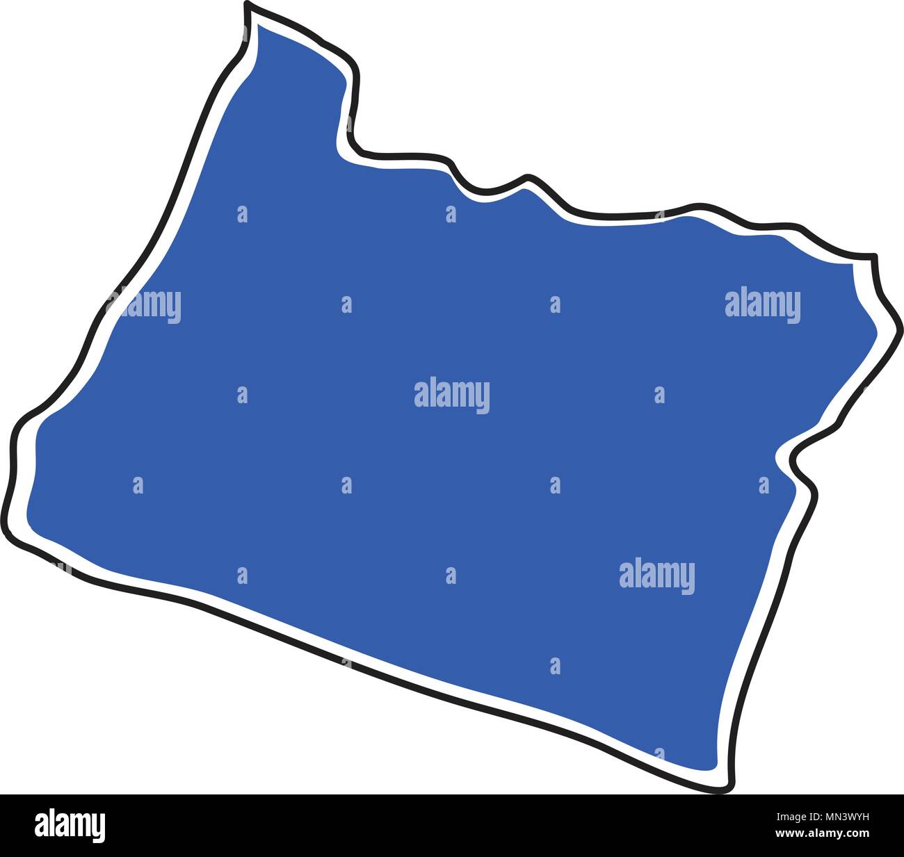 Political map of oregon Cut Out Stock Images & Pictures - Alamy