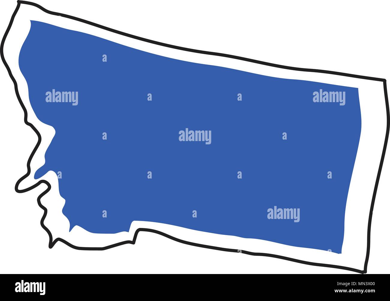 Montana state usa white Stock Vector Images - Alamy
