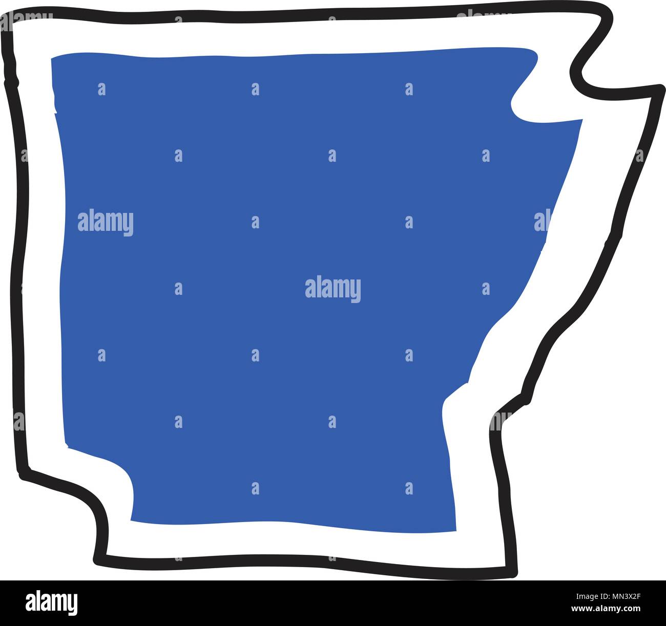 Political map of arkansas Stock Vector Images - Alamy