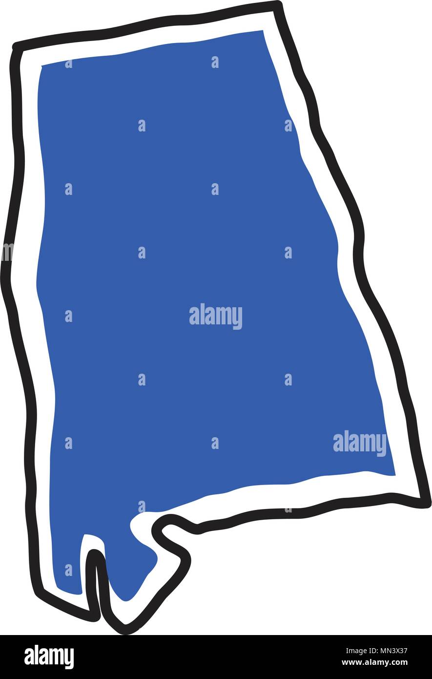 Isolated map of the state of Alabama Stock Vector Image & Art - Alamy