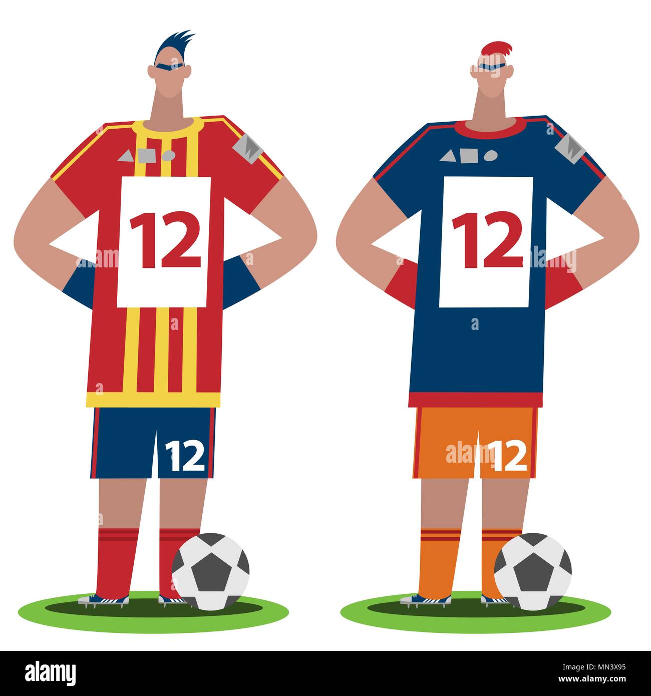 Two soccer teams Stock Vector Images - Alamy