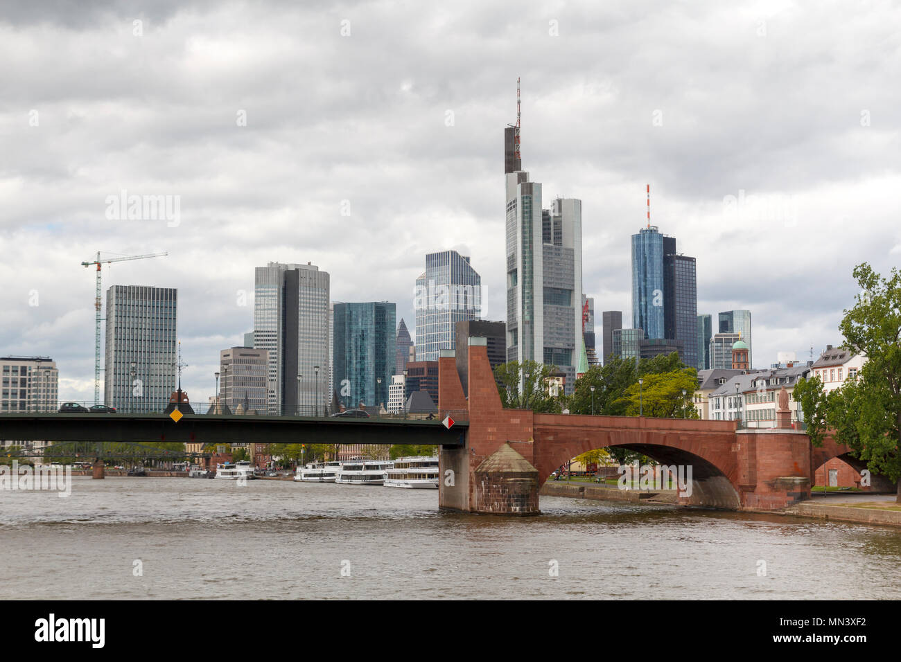 Frankfurt city view from river Main Stock Photo - Alamy