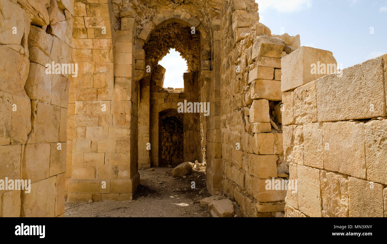 Ruins in the crusader castle of Shoubak Stock Photo - Alamy