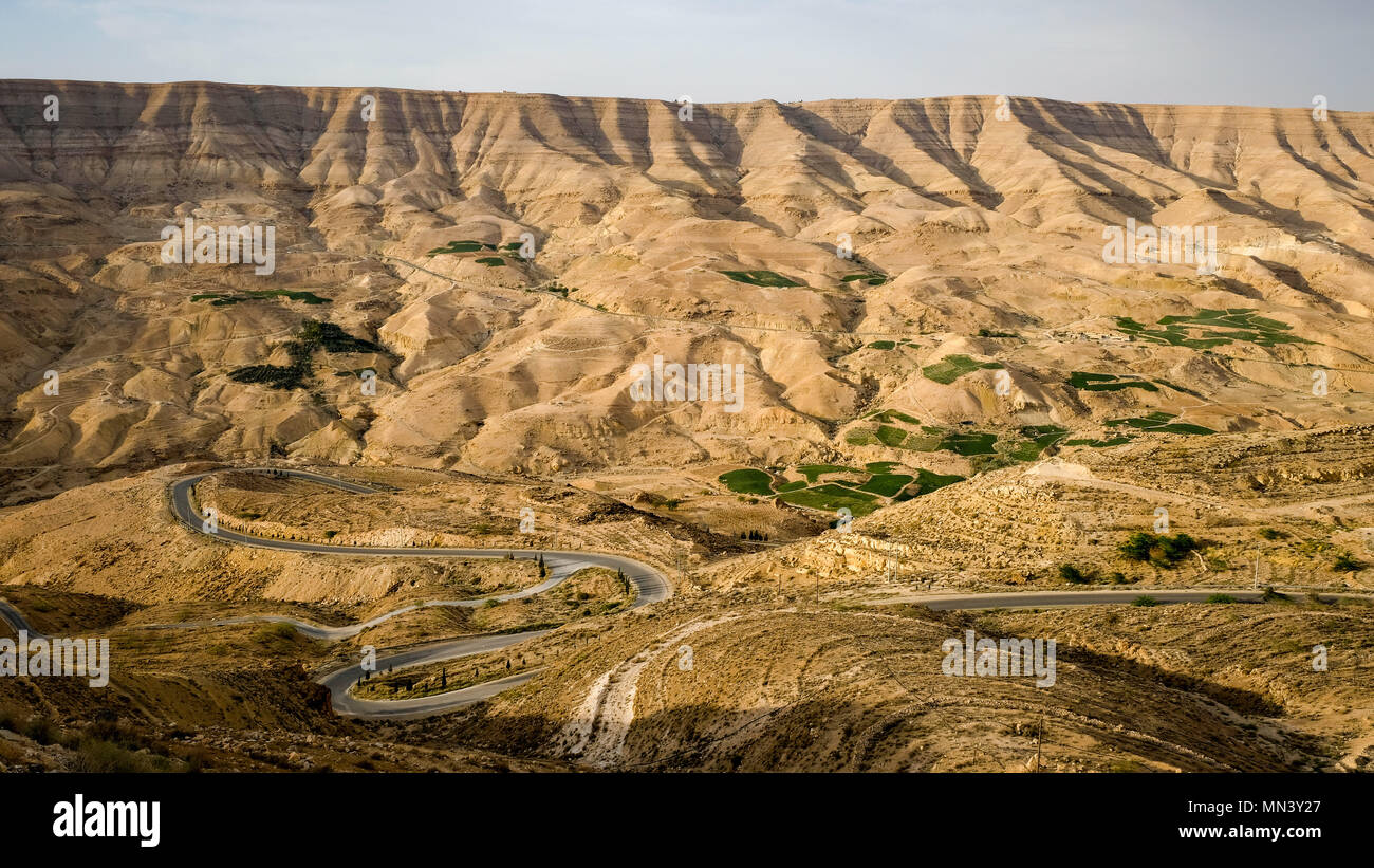 Mountains landscape and sky with clouds in Jordan during the day Stock ...