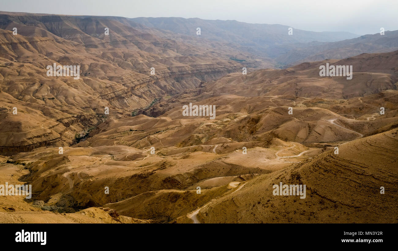 Mountains landscape and sky with clouds in Jordan during the day Stock ...