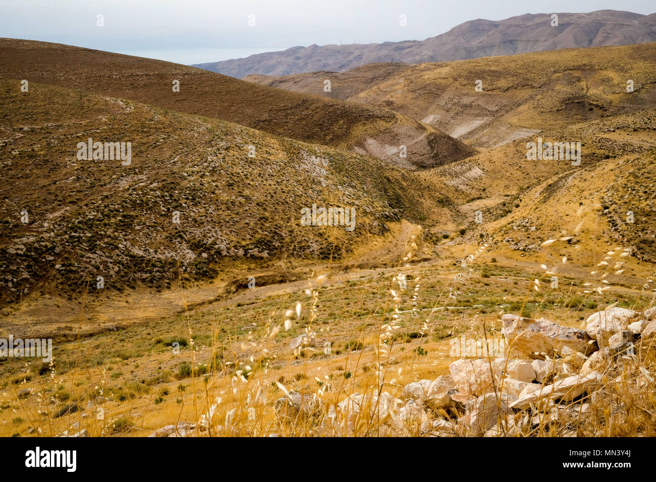 Arid climate landscape with sky Stock Photo - Alamy