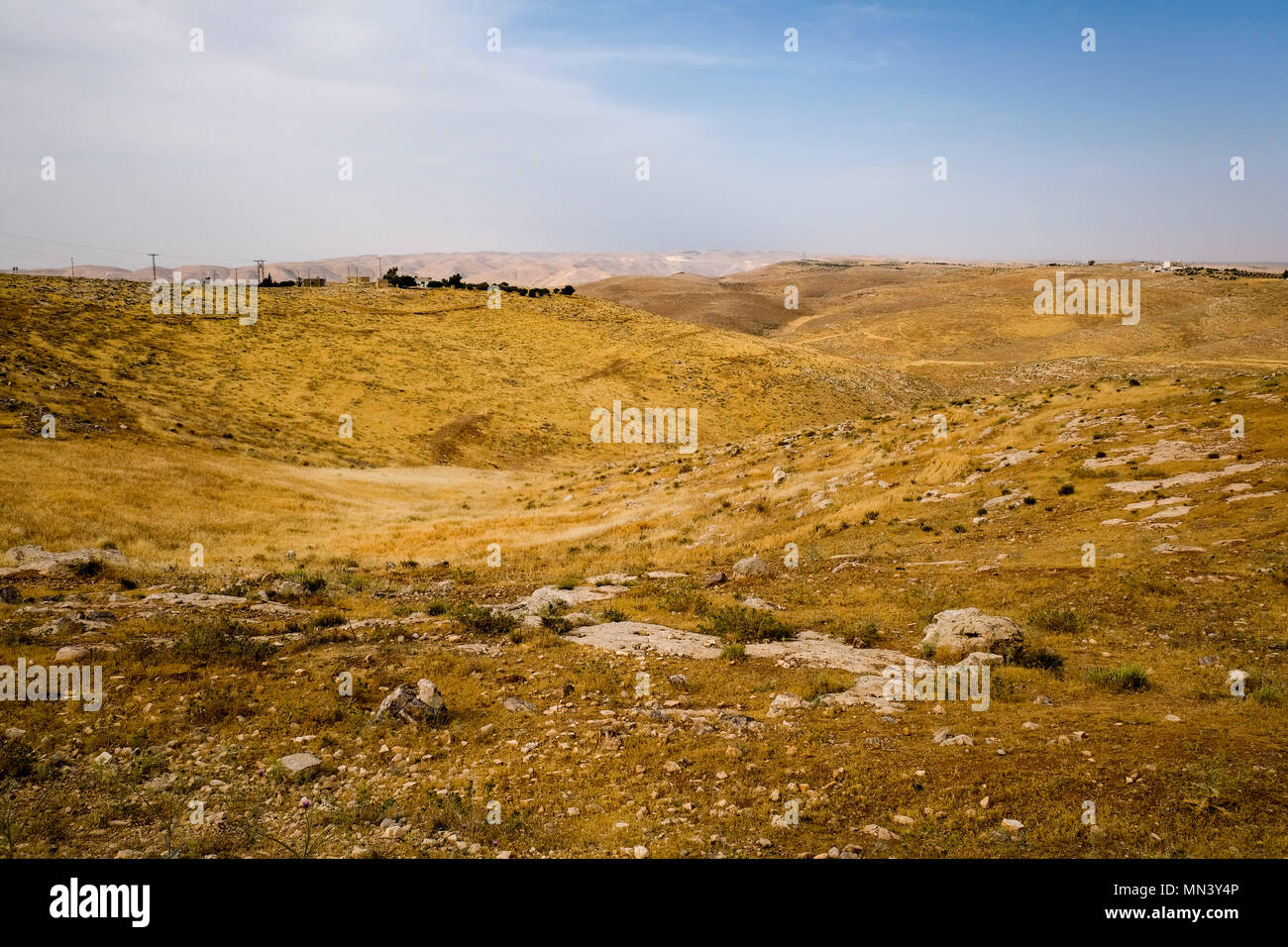 Arid climate landscape with sky Stock Photo - Alamy