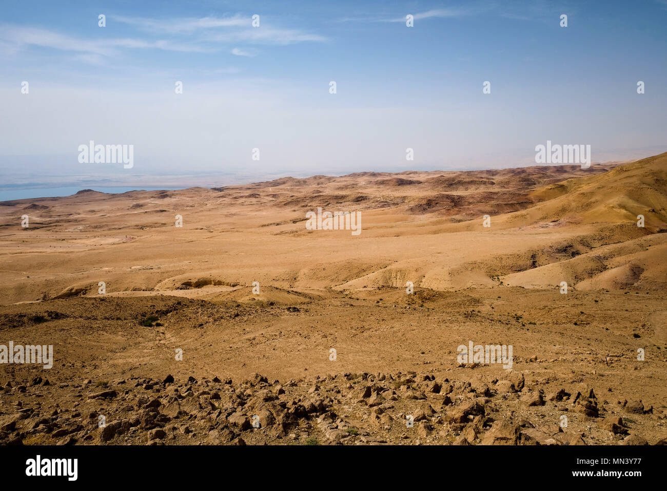 Arid climate landscape with sky Stock Photo - Alamy