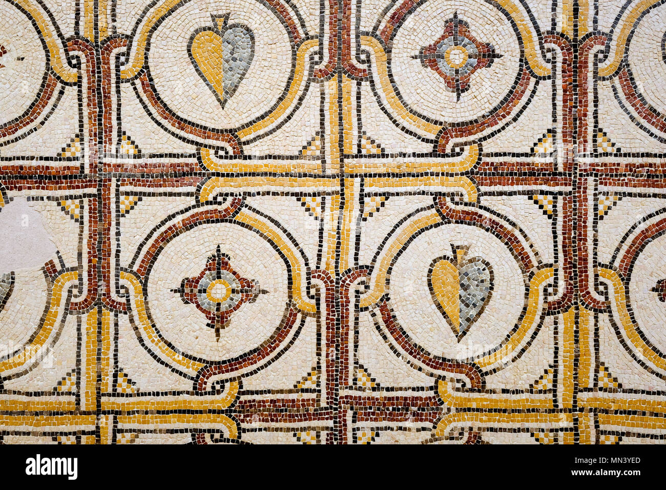 Ancient mosaic pattern in Mount Nebo church Stock Photo - Alamy