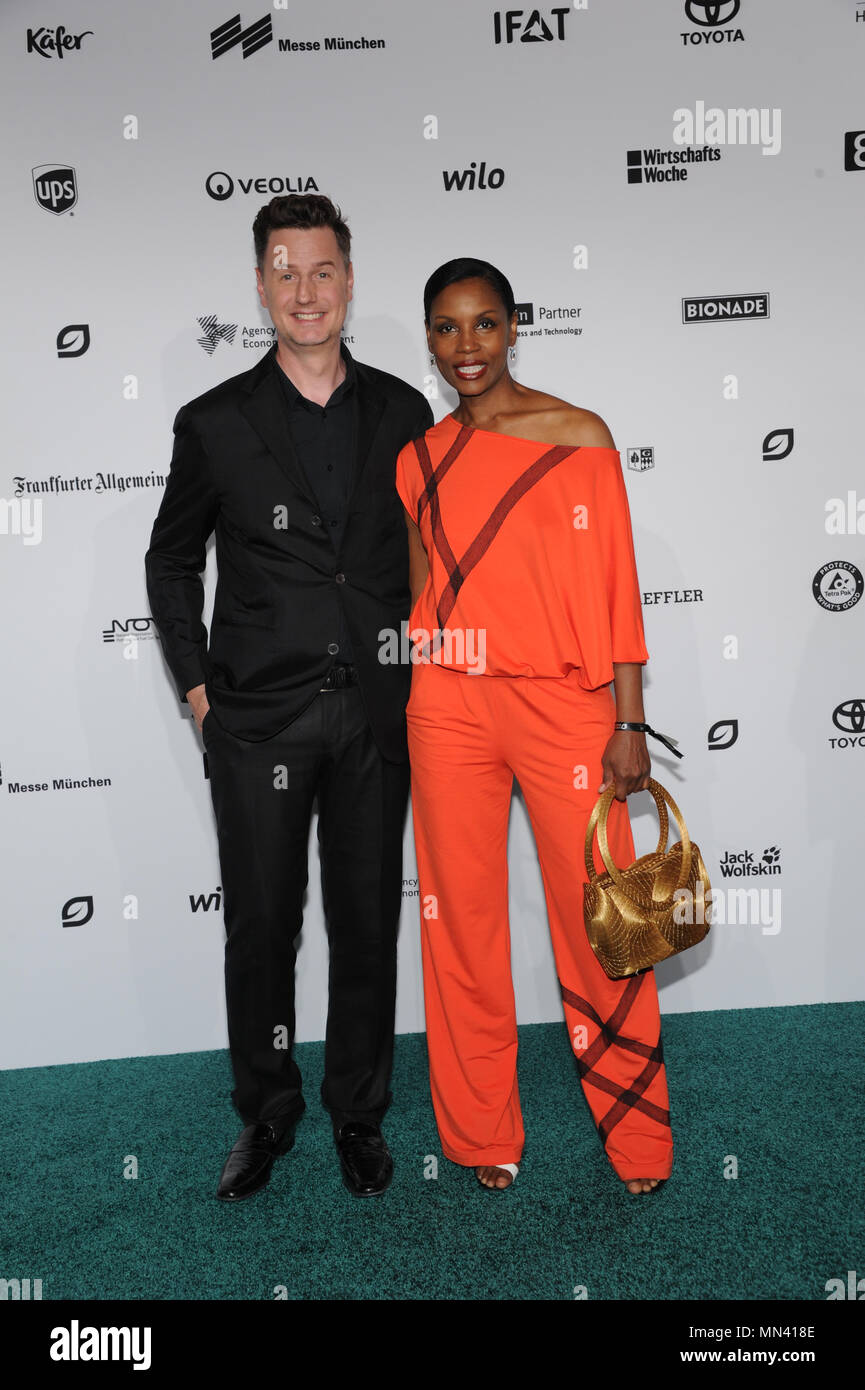 13 May 2018, Germany, Munich: The actor Florian Simbeck and his wife ...