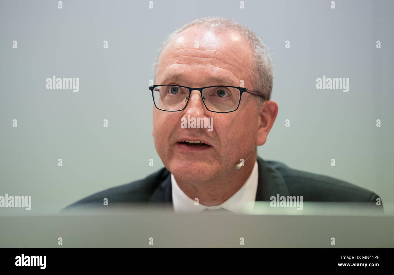 14 May 2018, Germany, Stuttgart: Ivo Rauh, board member of Dekra ...