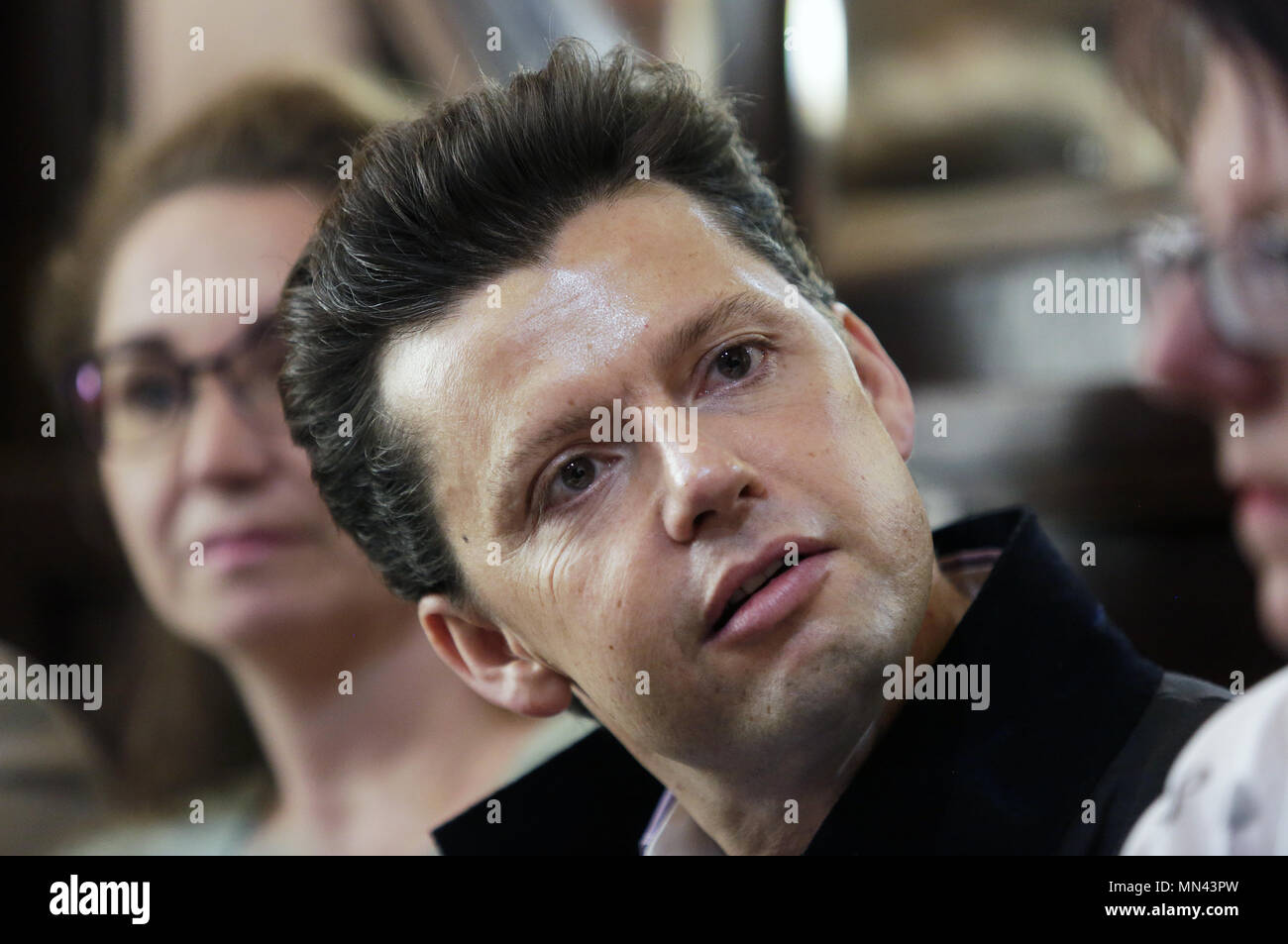 Lithuanian-born violinist Julian Rachlin attends a press conference ...