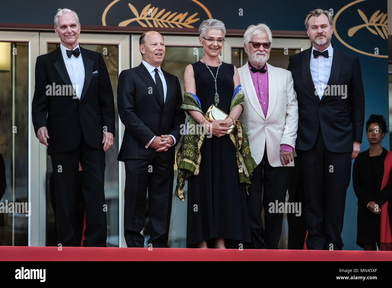 Cannes, France. 13 May 2018. Keir Dullea, Katharina Kubrick, Jan Harlan ...