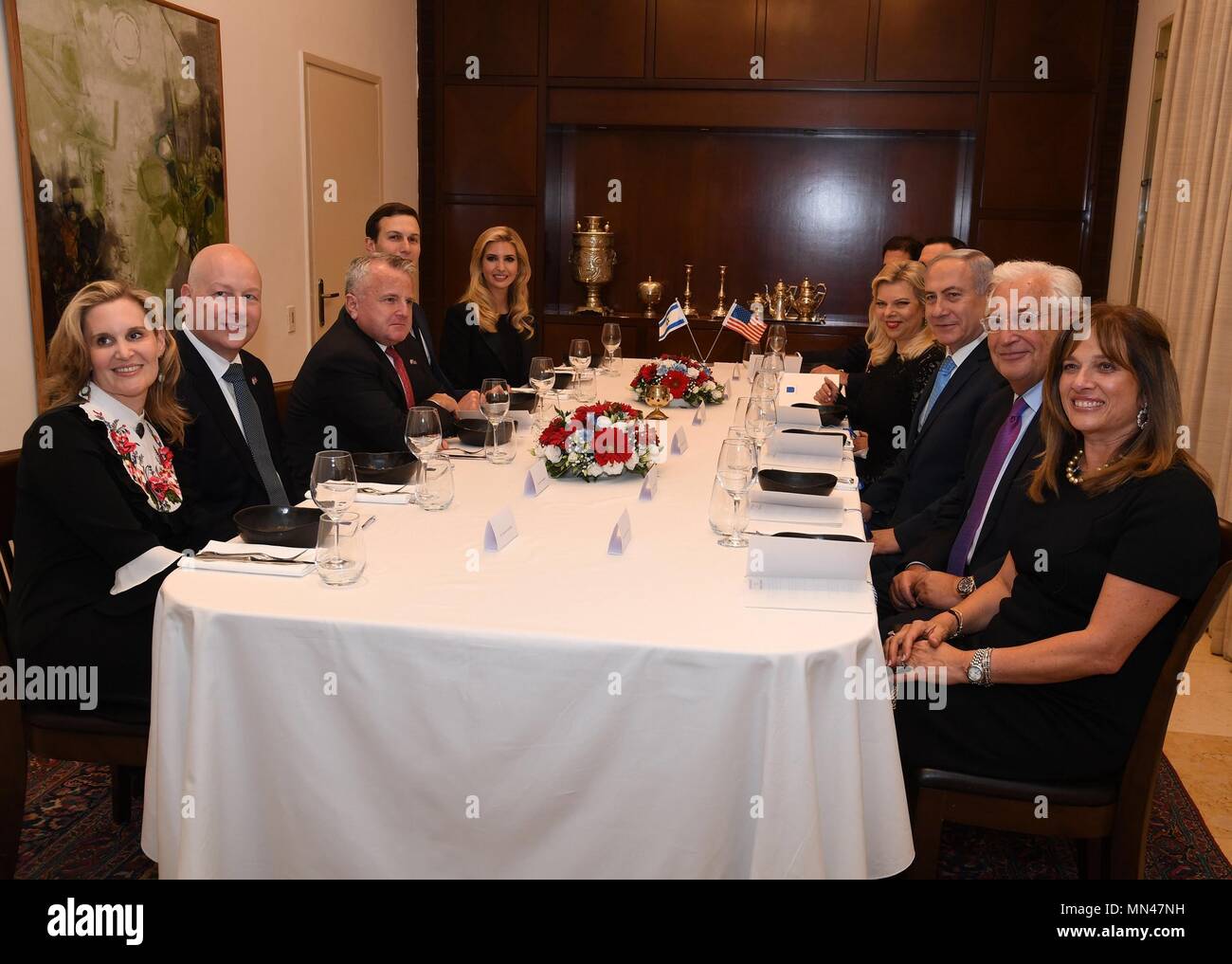The U.S. delegation has dinner with Israeli Prime Minister Benjamin ...