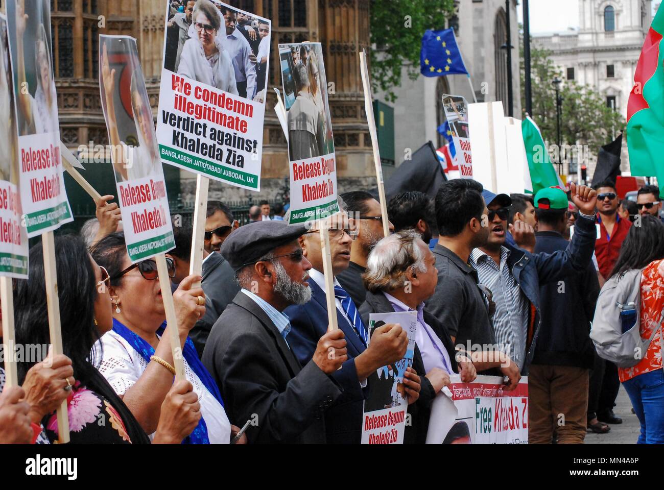 London, UK. monday 14th may , 3pm old palace yard London . BNP party ...