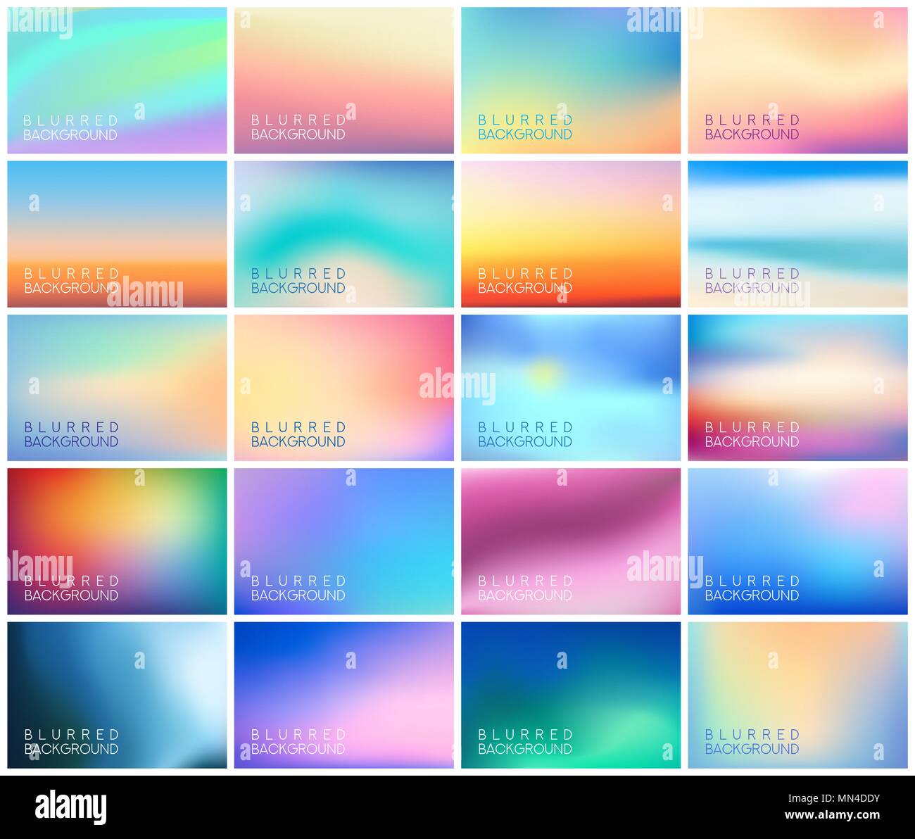 BIG set of 20 horizontal wide blurred nature backgrounds Stock Vector ...
