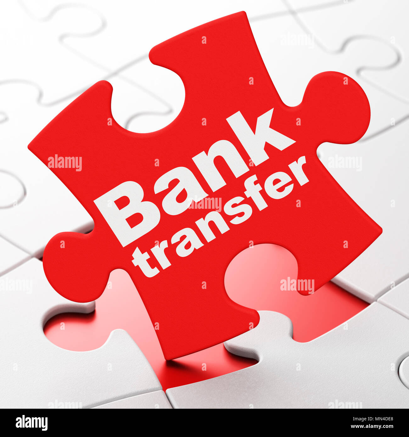 Money concept: Bank Transfer on puzzle background Stock Photo - Alamy