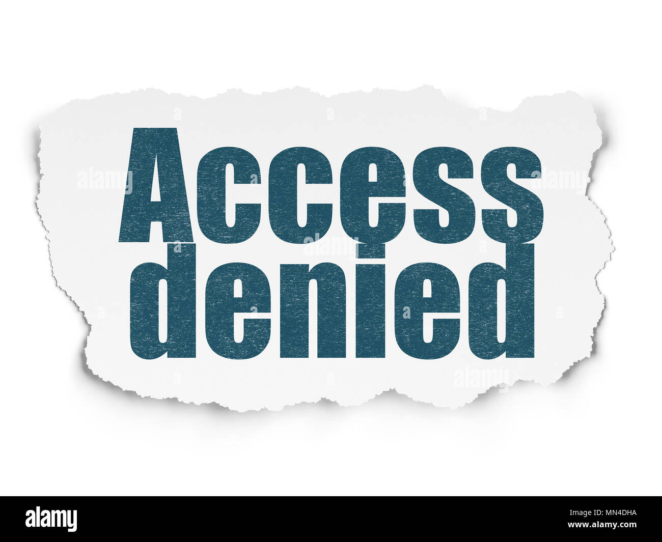Protection concept: Access Denied on Torn Paper background Stock Photo ...