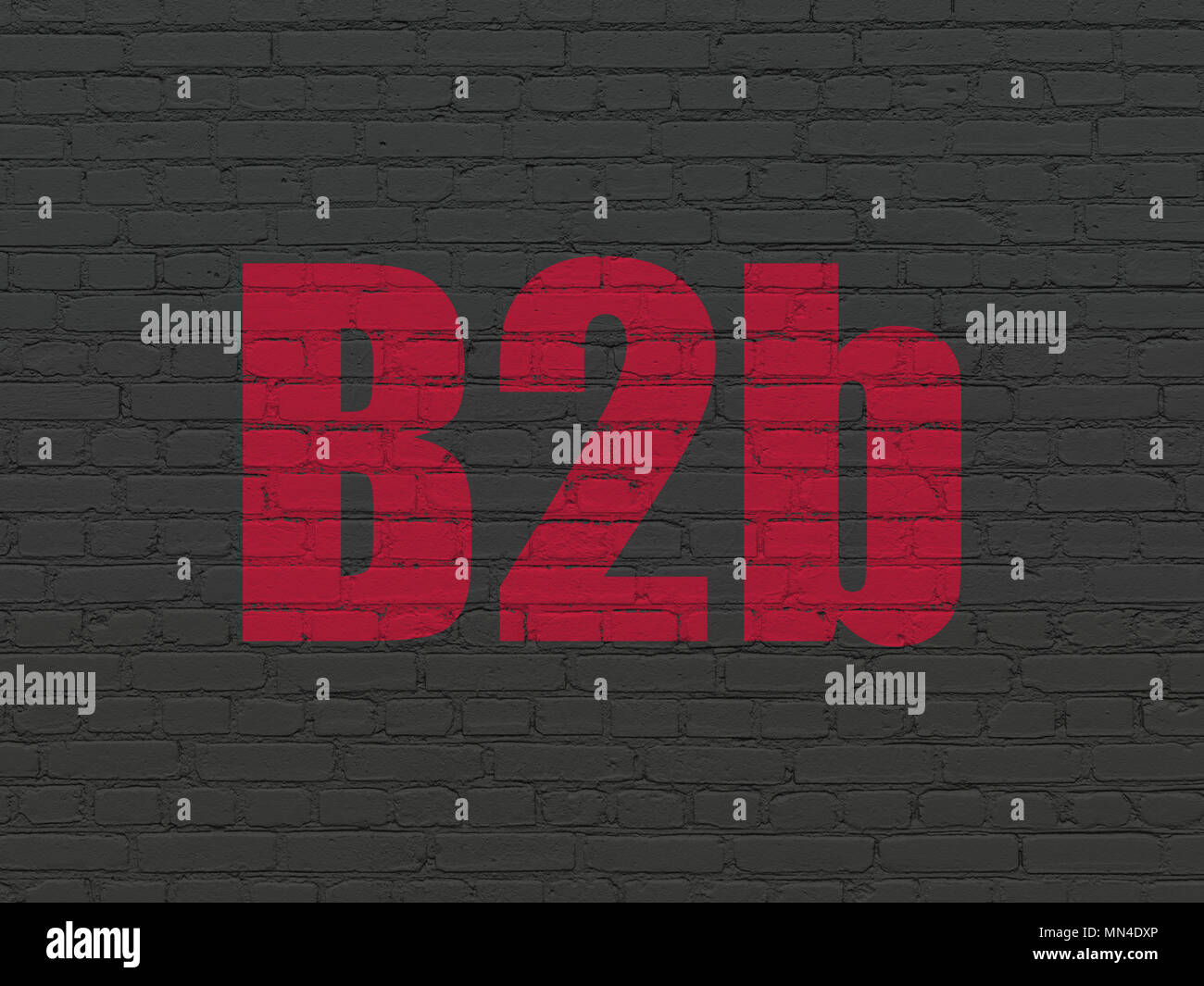 Business concept: B2b on wall background Stock Photo - Alamy
