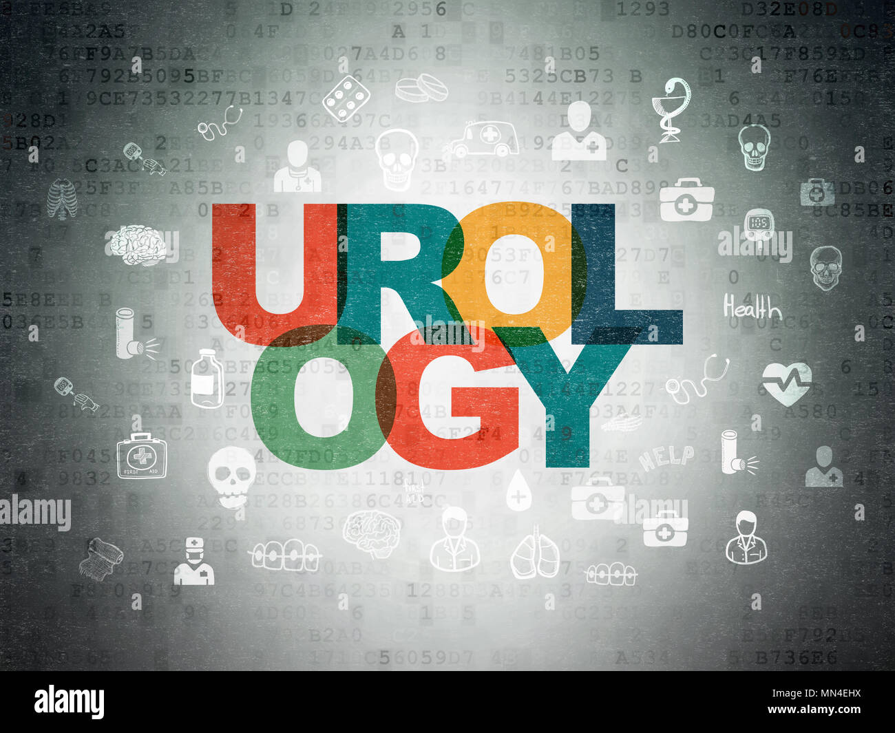 Healthcare concept: Urology on Digital Data Paper background Stock ...