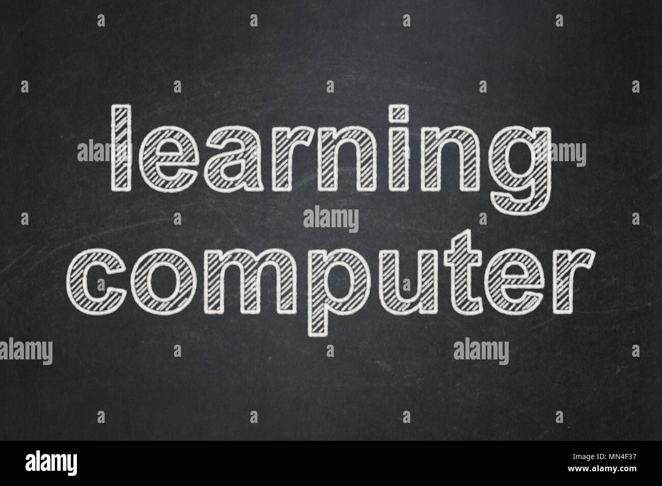 Learning concept: Learning Computer on chalkboard background Stock ...